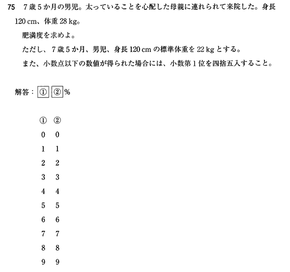 119C-75 : C問題 | MEC国試速報掲示板